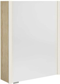 Sapho Alix - Zrcadlová skříňka s LED osvětlením 56x70x18 cm, 2x dvířka, P/L, jilm bardini AX156-0013