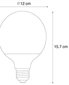 Sada 5 chytrých LED žárovek E27 G120 Matné RGBW 9W 806 lm 2700-6500K