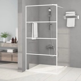 Sprchová zástěna walk-in bílá 100 x 195 cm čiré ESG sklo 152142