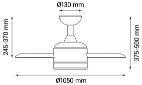 Stropní svítidlo s časovačem/s ventilátorem ve světle přírodní barvě ø 13 cm Achilia – SULION