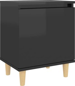 vidaXL Noční stolek masivní dřevěné nohy 40 x 30 x 50 cm [805829] Barva: šedá sonoma
