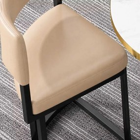 LuxuryForm DESIGN Jídelní set MONTE 4+1 - latte / černý