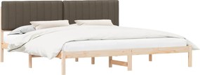 Rám postele s čalouněným čelem Taupe 200 x 200 cm 3405575