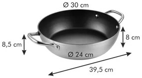 TESCOMA Pánev hluboká GrandCHEF ø 30 cm, 2 úchyty