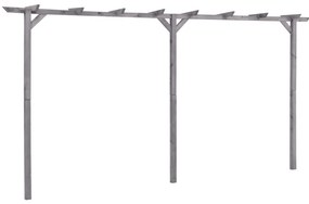 Zahradní pergola šedá 400 x 40 x 205 cm impregnovaná borovice 313568