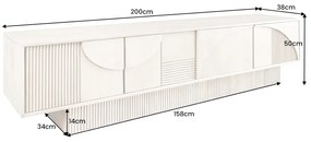 Massive home | Televizní stolek Art Deco 200cm masiv hnědé mango