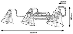 Rabalux 3209 - Koupelnové bodové svítidlo ANTOINE 3xE14/40W/230V IP44
