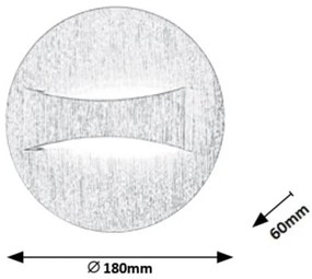 Rabalux 1438 - LED Nástěnné svítidlo NEVILLE LED/6W/230V šedá kulaté