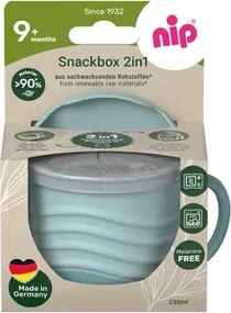 NIP NATURE line snackbox 2v1 250ml 1ks modrá / od 9 měsíců