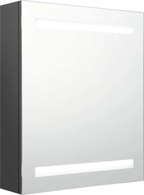 LED koupelnová skříňka se zrcadlem šedá 50 x 14 x 60 cm 326482