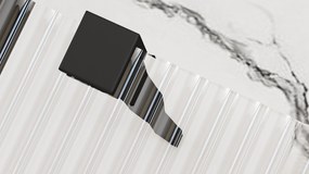 Bezrámová sprchová zástěna REA AERO INTIMO 120 cm, černá/ornament - bez vaničky
