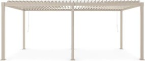 BIZZOTTO Světlá hliníková pergola s uzavíracími lamelami GARDA 3x6 m 0796087