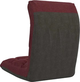 Skládací lenoška na podlahu vínová textil 336592