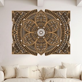 dřevo života 6 vrstvá dřevěné mandala TVOŘIVOSTI Zvolte rozměr (cm): 80x64, Zvolte barvu dekoru: Buk-Ořech-Wenge