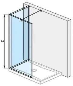 Jika Pure - Sprchová stěna Walk in L dvoudílná 140x90 cm, Jika Perla Glass, čiré sklo H2694260026681