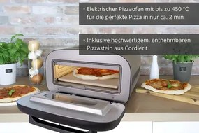 Unold Don Alfredo černá / Pec na pizzu / 1700 W / do 30 cm / 450 °C