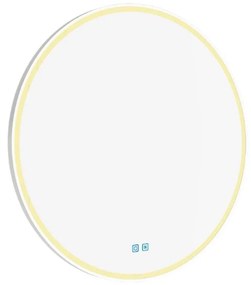 Nimco - Zrcadlo s LED osvětlením, průměr 60 cm, dotykový senzor, bílá ZPB 28000RVX-05