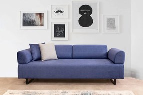 Rozkládací sedačka s odkládacím stolkem Vinaya 220 cm modrá