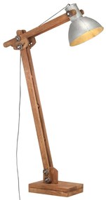 Stojací lampa stříbrná masivní mangovníkové dřevo E27 320579