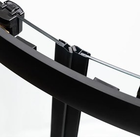 BPS-koupelny Asymetrický sprchový kout MAJA BL R 115x85 cm pravý, černá/transparent v setu s hlubokou sprchovou vaničkou