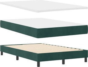 Postel s boxspringem s čelo Tmavě zelená 120 x 200 cm samet 3339167
