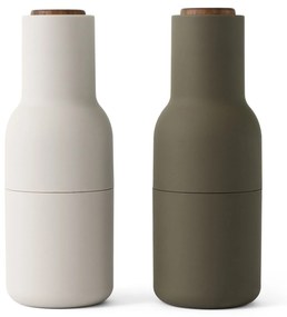 AUDO (MENU) Mlýnky na sůl a pepř Bottle, Hunting Green / Beige, Walnut, 2ks