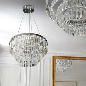 Křišťálový lustr Salerno XL chrom