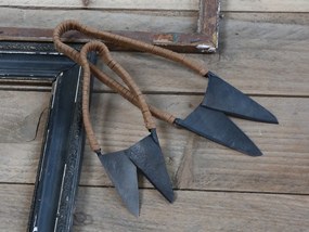 Dekorační retro nůžky omotané kůží - 6*23cm