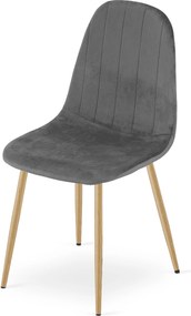 Jídelní židle PADVA VELVET, tmavě šedá