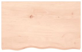 Petromila Nástěnná police 80x50x(2-4) cm neošetřené masivní dubové dřevo