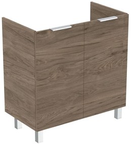 Ideal Standard Eurovit+ - Umyvadlová skříňka, 84x80x44 cm, 2 dvířka, panty L/P, ořech R0262Y9