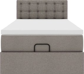 Osmanský rám postele s matrací taupe 90x190cm textil 3311591