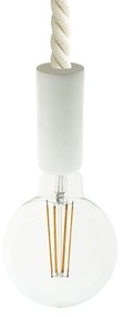 creative cables Závěsná lampa s 2XL 24mm námořnickým lanem, lakované dřevěné detaily Barva: Černá