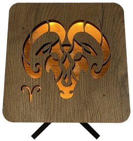 Li-Go Znamení "Beran" lampa 19x19cm provedení povrchu: dub světlý
