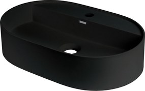 Deante Silia, granitové umyvadlo na desku 550x350x125mm, černá matná, DEA-CQS_NU6B