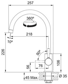 Franke Lina Dřezová baterie chrom FS 3228.031