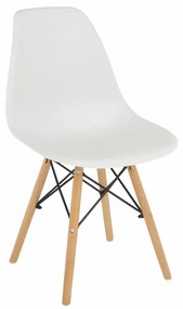Kondela Židle, bílá / buk, CINKLA 3 NEW