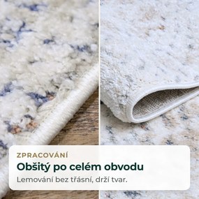 Angel Carpet, Kusový koberec Aurora 55 Blue, 160x230, modrá, kancelář