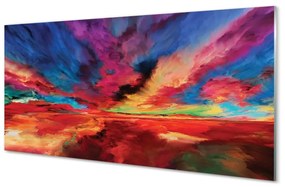 Obraz na skle barevné fraktály 100x50 cm