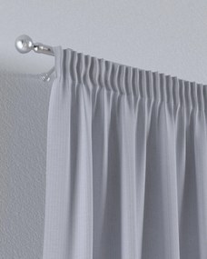 Záclona voálová jednoduchá s řasící páskou barva krémová látka poloprůhledná, pletený vzor, vzorované
