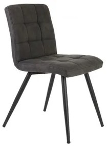 Jídelní židle OLIVE  50,5x44,5x82 cm tmavě šedé + černé nohy Light@Living 6740561