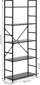 Regál LOFT 58,5 cm černý