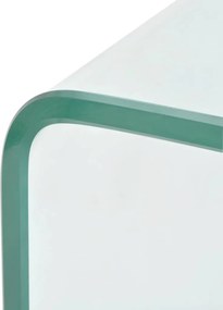 Konferenční stolek tvrzené sklo 98x45x30 cm čiré 244189