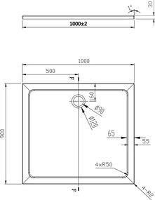 Olsen Spa Venets 100 x 90 x 3 cm VANKOBD9010 sprchová vanička