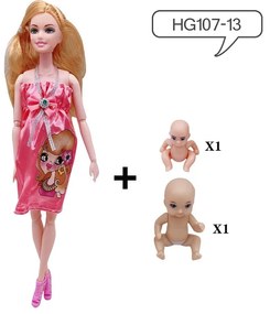 Těhotná panenka s miminky (30 cm) Barva: 13