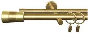 CARDINAL Kovová garnýž galvanizovaná dvoutyčová Fénix Zlato Antyk 200cm