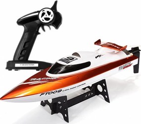 Rc loď kik rc závodní sportovní člun ft-09 2,4 ghz oranžový