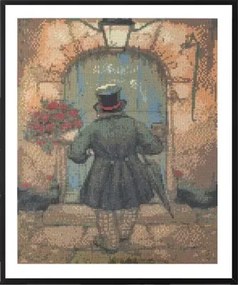 GRAFIX Diamantové malování Muž s růžemi / 40x50 cm