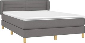 Box spring postel s matrací tmavě šedá 140x200 cm textil 3126886