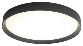 ACB Iluminacion Stropní LED svítidlo MINSK, ⌀ 40 cm, 22W, CRI90 Barva: Černá, Teplota světla: 3000K - teplá bílá, Stmívání: DALI/PUSH